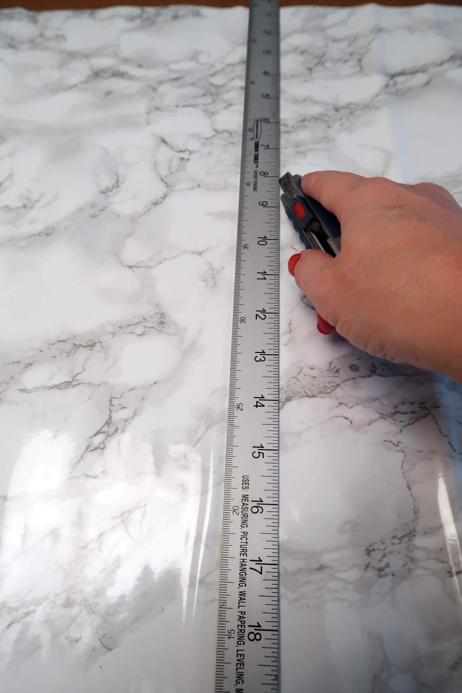 Counter Makeover with Marble Contact Paper (5 year update!) | Porch ...