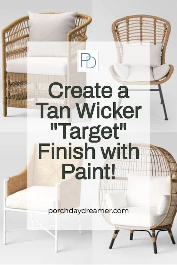 Create a Tan Wicker "Target" Finish with Paint! | Porch Daydreamer